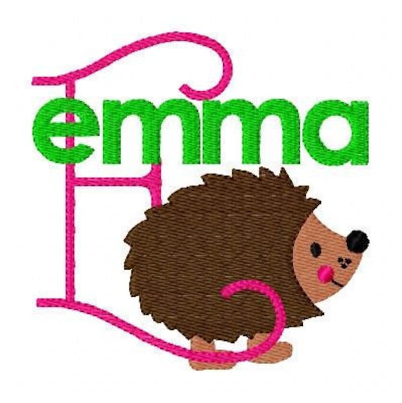Hedgehog Machine Embroidery Monogram Font Design Set Machine - Etsy