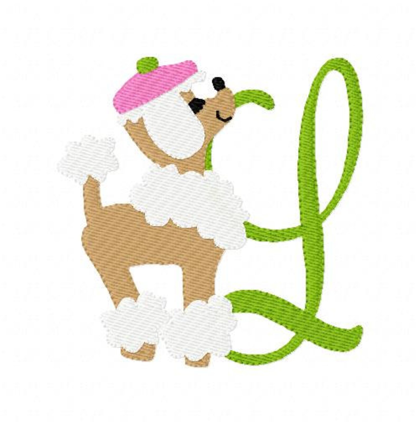 Poodle // Dog // Monogram Embroidery Font Design Set // Joyful - Etsy