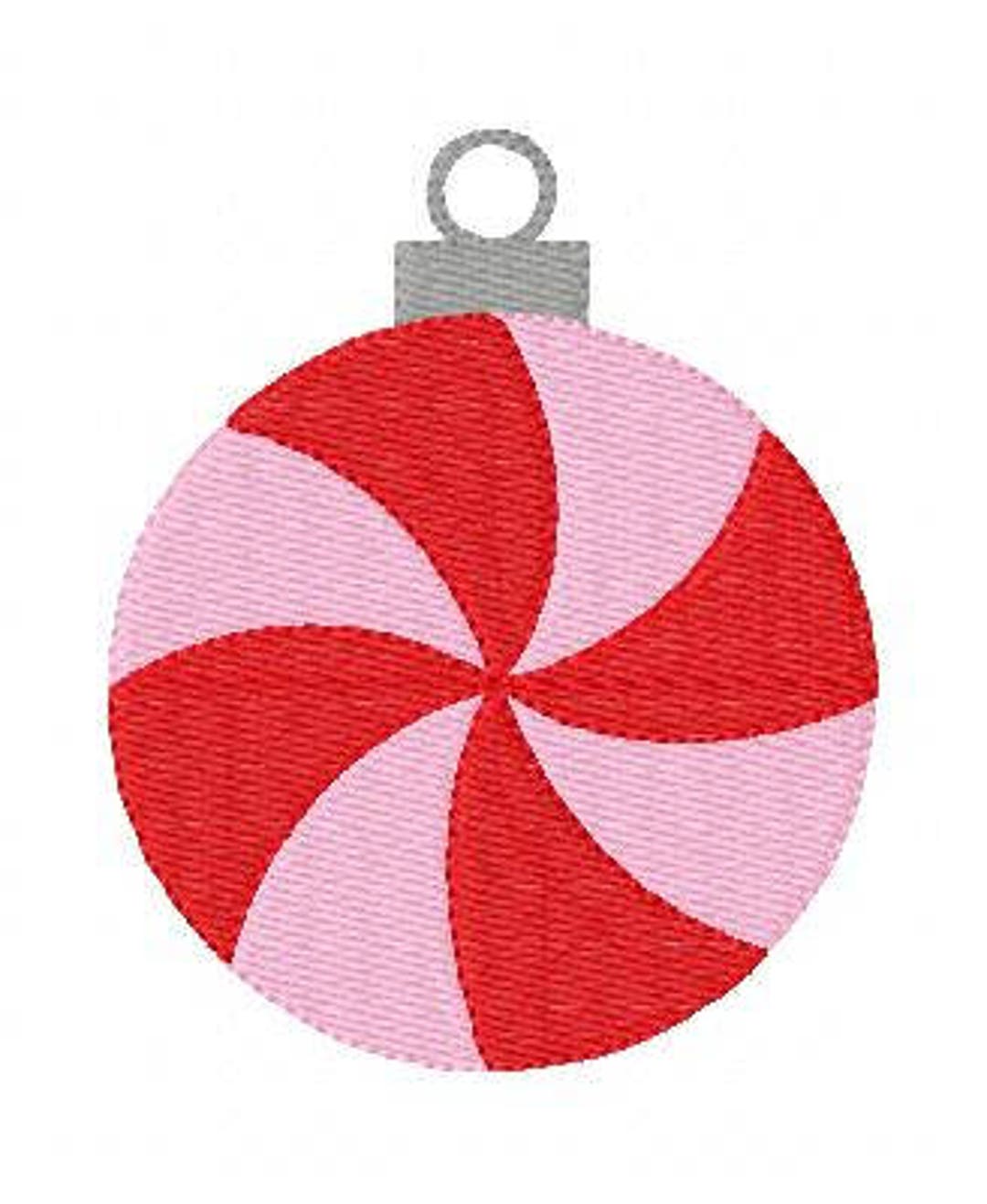 Embroidery Design, Christmas Ornament With Peppermint Swirls, , Single ...