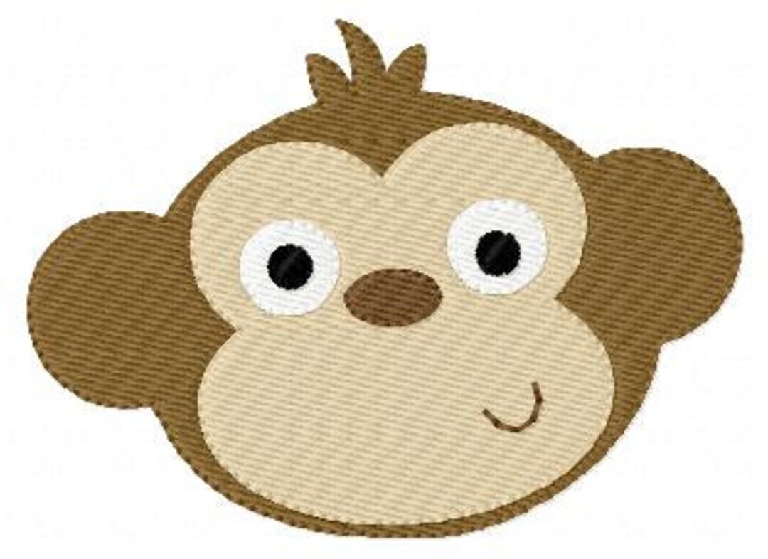 Embroidery Design, Monkey Zoo Animal // Joyful Stitches - Etsy