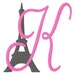 Eiffel Tower Paris Monogram Font Machine Embroidery Design - Etsy