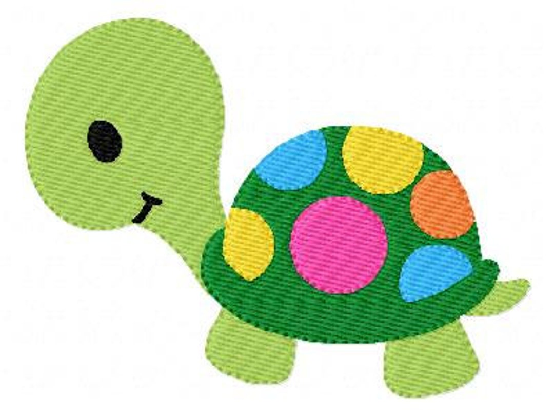 Embroidery Design, Turtle With Polka Dots // Joyful Stitches - Etsy