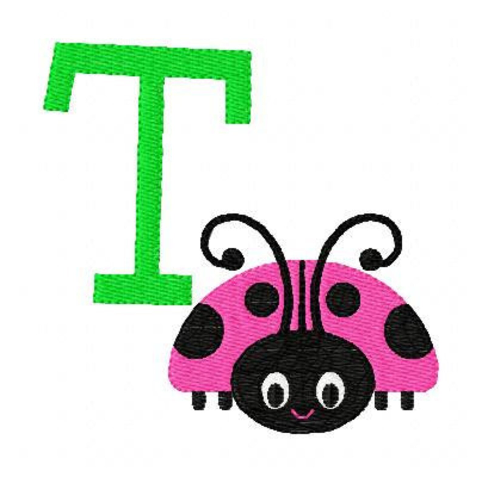 Spunky Ladybug Machine Embroidery Monogram Font Design Set, Machine ...