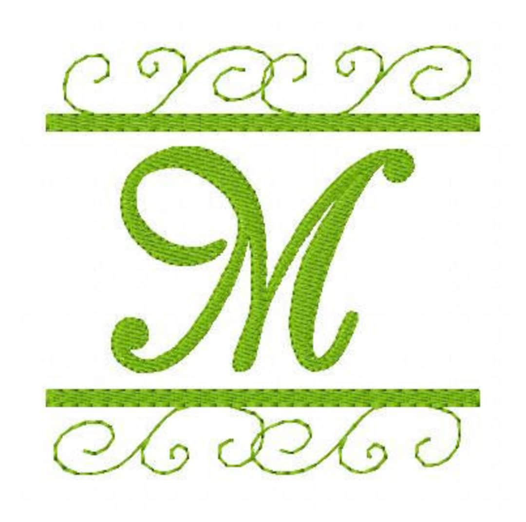 Monogram Machine Embroidery Font Design Set, Scrolls, Swirls, Machine ...