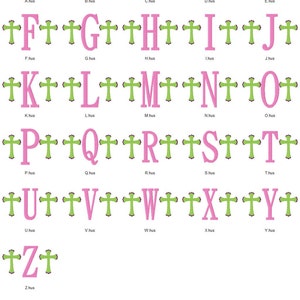 Cross Mini Monogram Machine Embroidery Design Set, Machine Embroidery ...