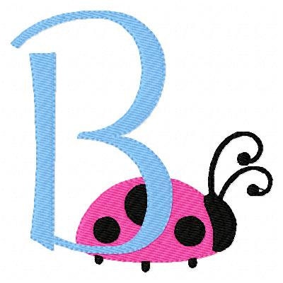 Ladybug Machine Embroidery Monogram Font Design Set Machine | Etsy