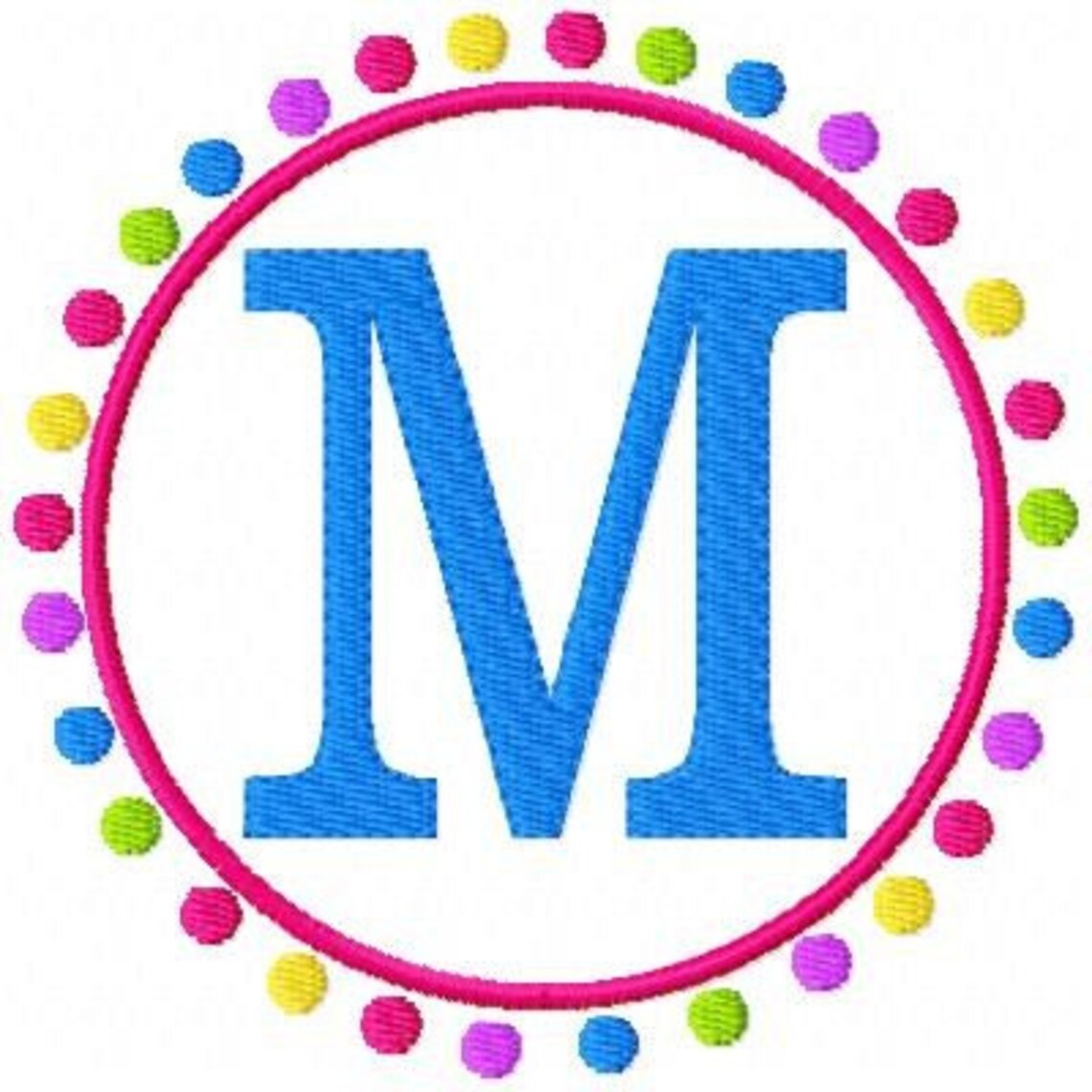 Mini Dots Machine Embroidery Monogram Design Font Set, Machine ...