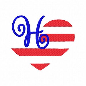 Flag // Heart // Monogram Embroidery Font Design Set, Machine ...