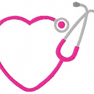 Stethoscope // Nurse // Nurse Embroidery, Circle Monogram // Three ...