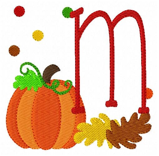 Pumpkins of Fall Machine Embroidery Designs Monogram Set - Etsy