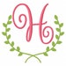 Ivy Machine Embroidery Monogram Font Design Set, Machine Embroidery ...