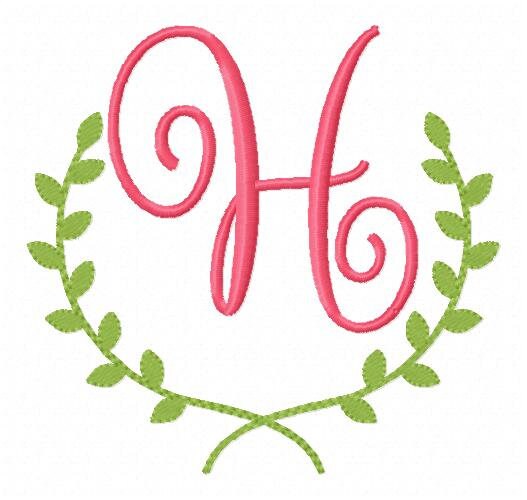 Ivy Machine Embroidery Monogram Font Design Set, Machine Embroidery ...