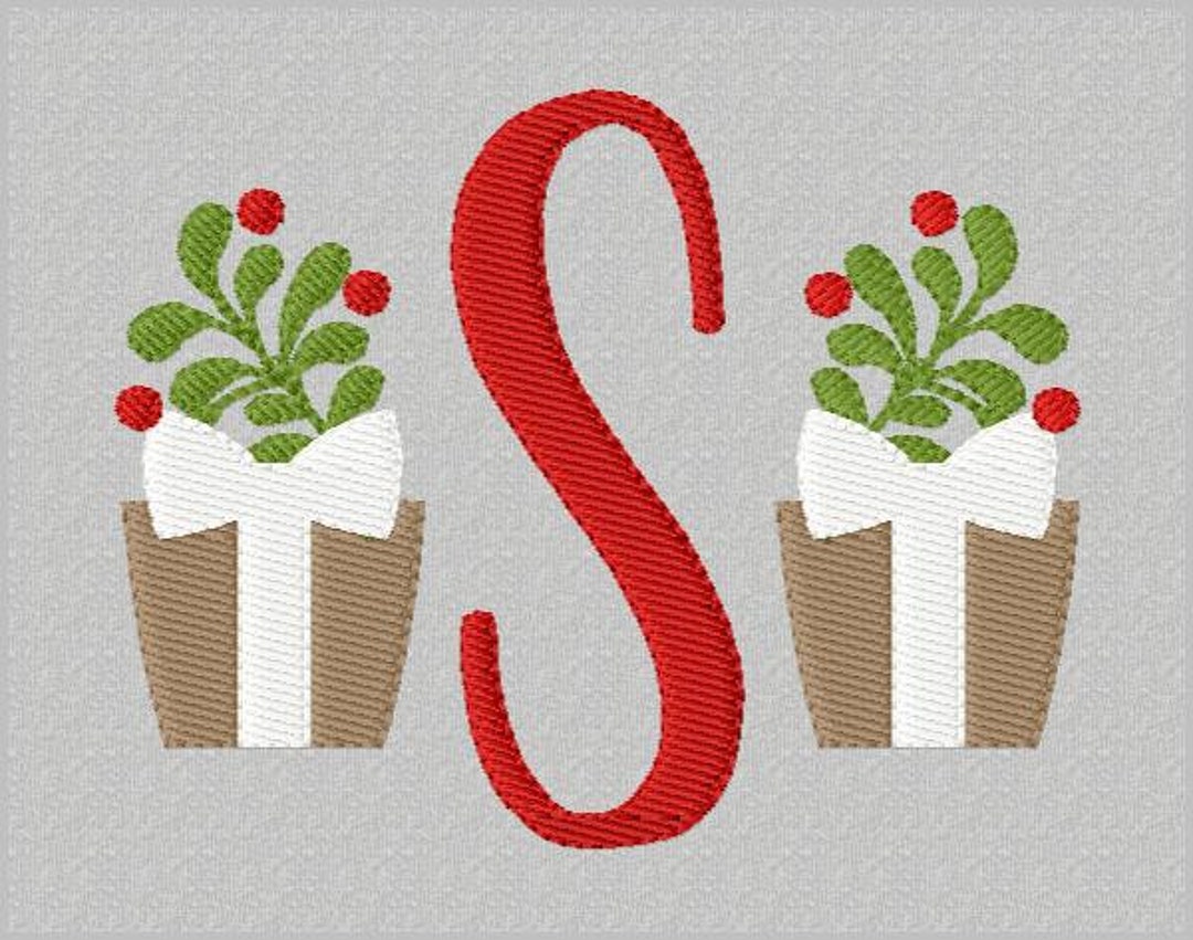 Farmhouse Christmas Gift Monogram Embroidery Design Set, Farmhouse ...