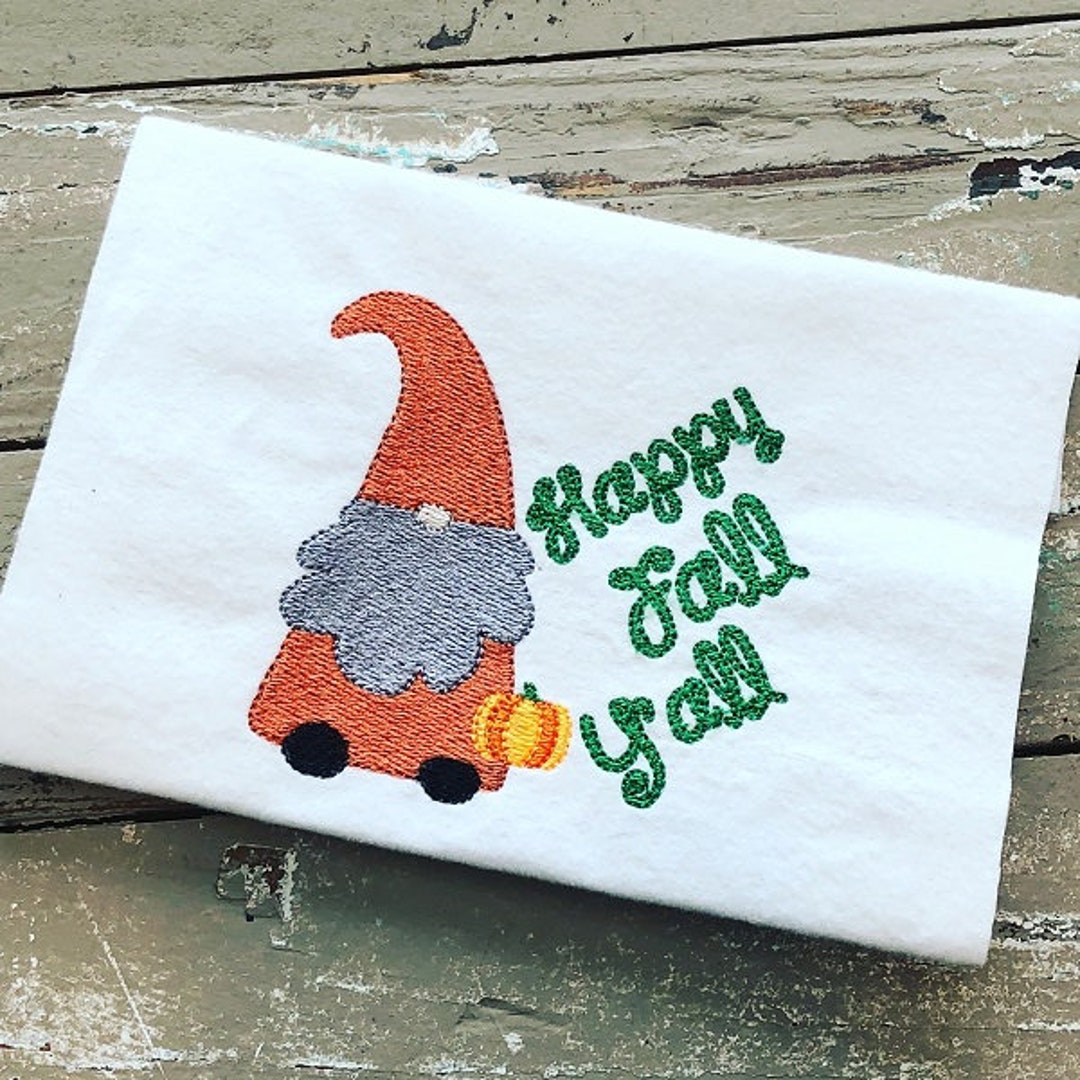 Happy Fall Gnome Machine Embroidery Design, Machine Embroidery Designs ...