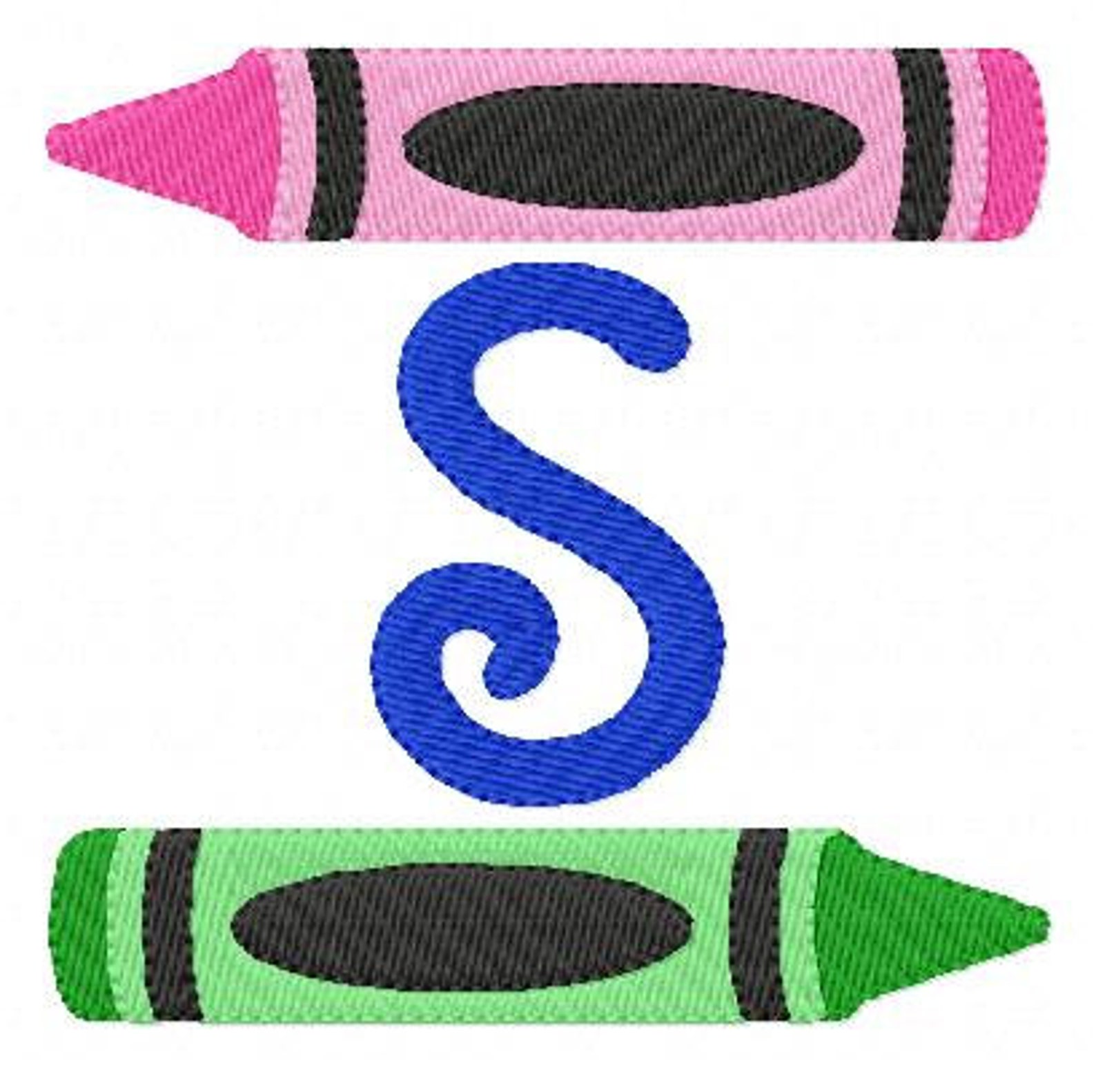 Crayons // School // Monogram Machine Embroidery Font Design Set ...
