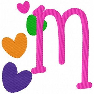 Happy Heart Monogram Embroidery Font Design Set, Joyful Stitches, Heart ...