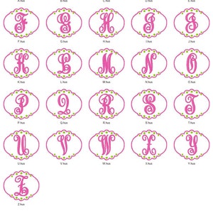 Girly, Girlie, Machine Embroidery Designs // Monogram Font ...