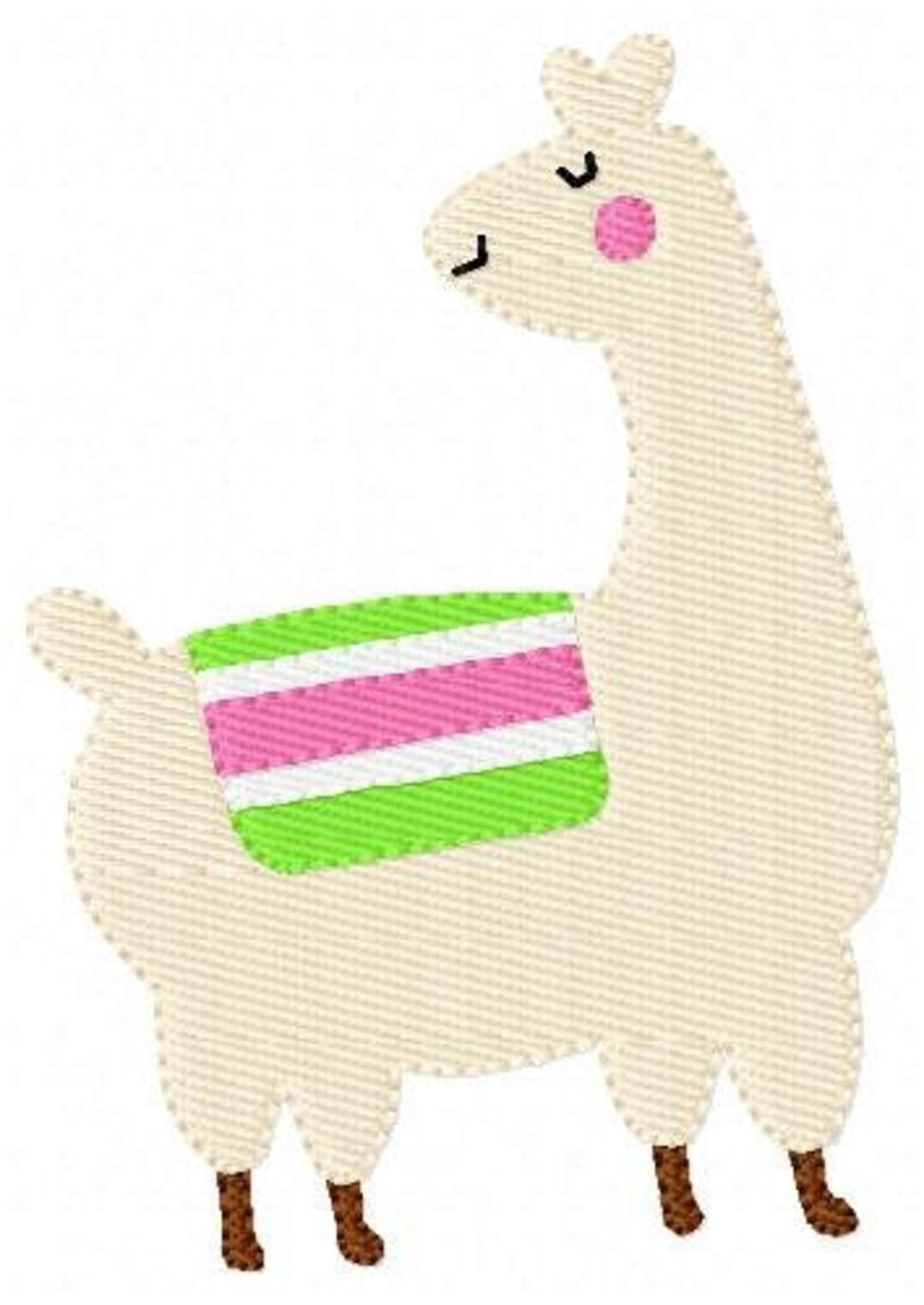 Llama Machine Embroidery Design, Animal Embroidery Design, Joyful ...