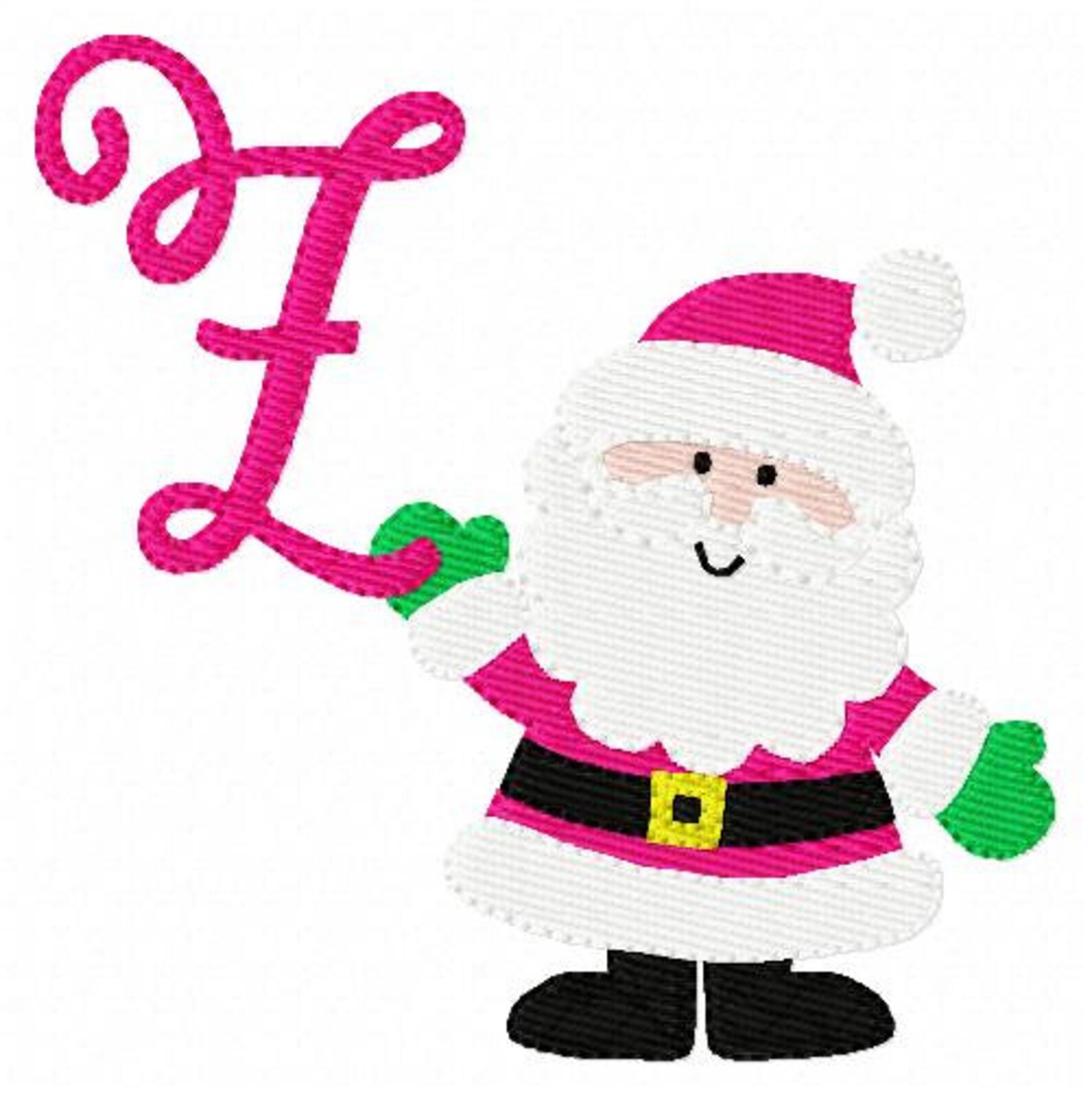 Santa is Jolly Christmas Monogram Embroidery Design Font Set - Etsy