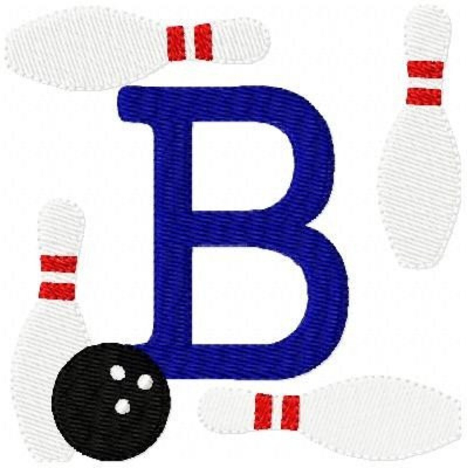 Bowling // Monogram Embroidery Font Design Set Machine | Etsy