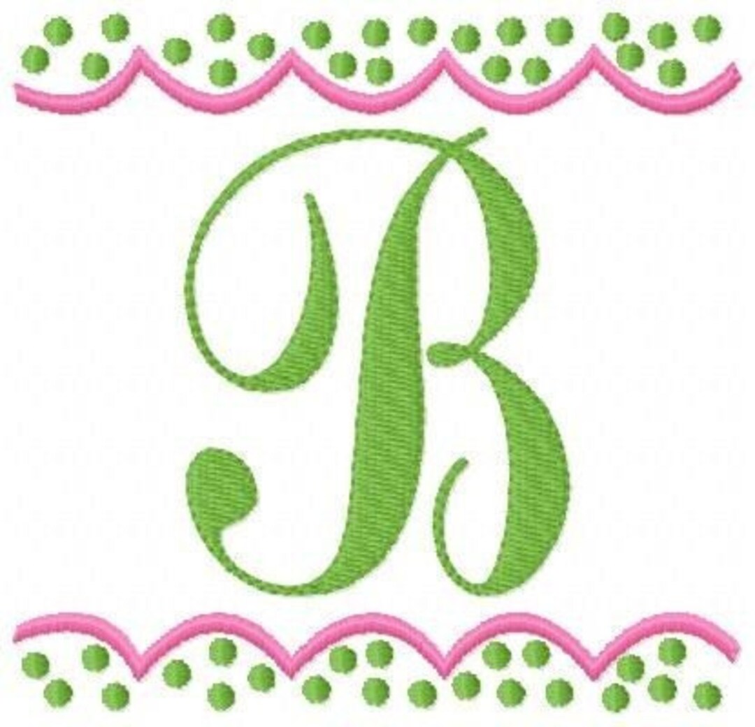 Dainty Dots Monogram Machine Embroidery Designs Set, Machine Embroidery ...