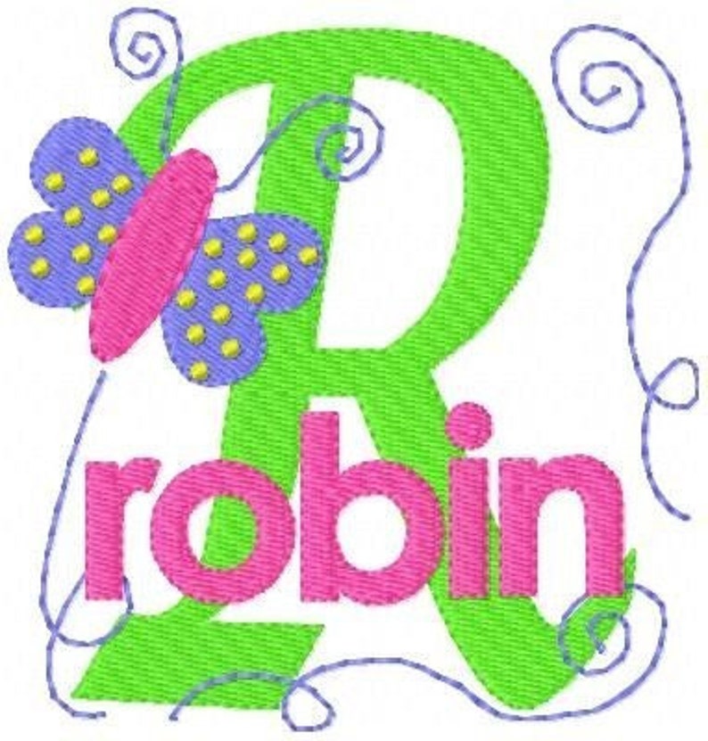 Butterflies // Butterfly // Monogram Machine Embroidery Font Set ...