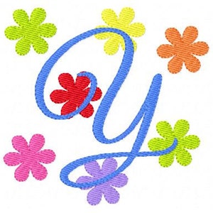 Flowers // Monogram Machine Embroidery Font Design Set, Machine ...