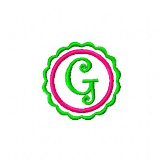 Circle Machine Embroidery Monogram Fonts