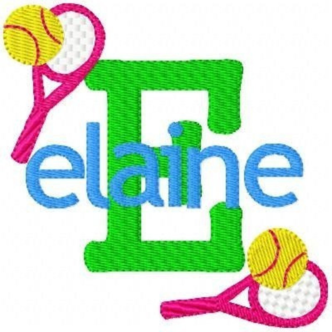 Tennis // Sports // Monogram Font Machine Embroidery Design - Etsy
