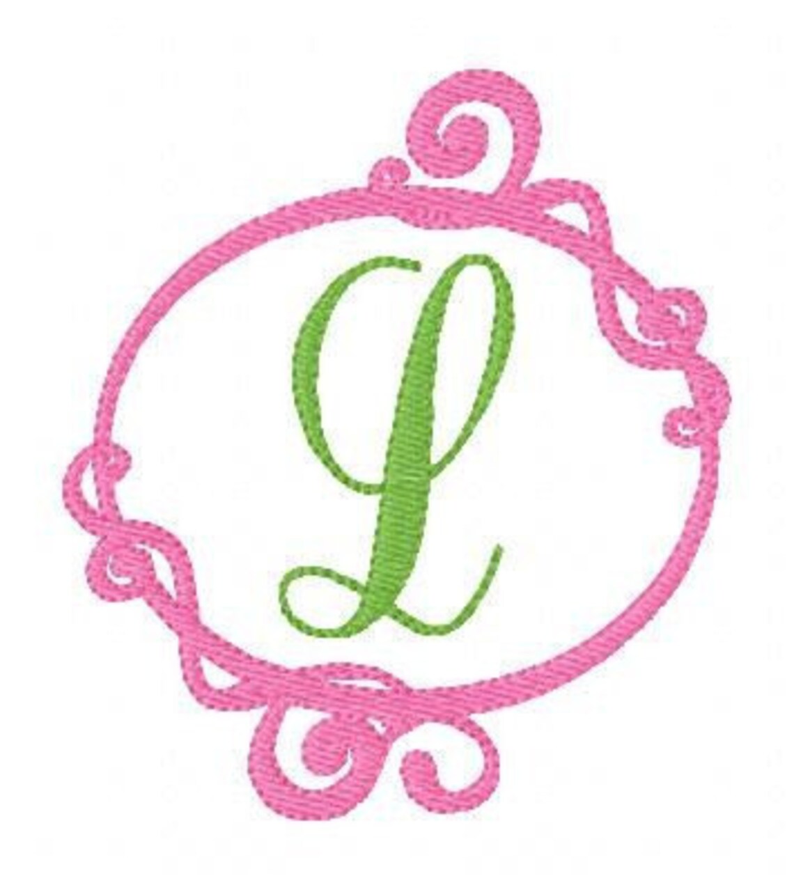Swirly Girlie Machine Embroidery Monogram Design Set Machine - Etsy
