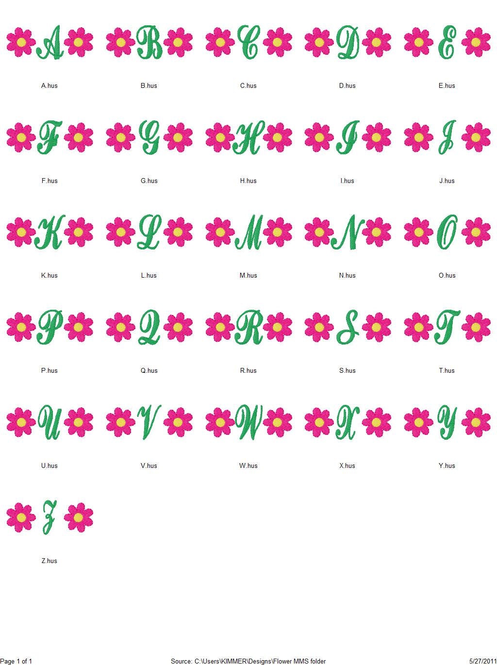 Flower Mini Monogram Machine Embroidery Design Set Machine | Etsy