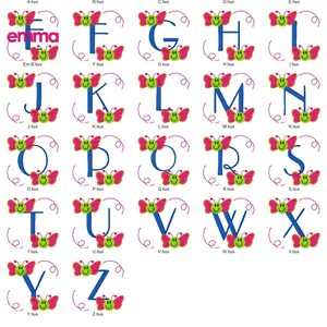 Butterfly Machine Embroidery Monogram Design Set // Emma's Butterfly ...
