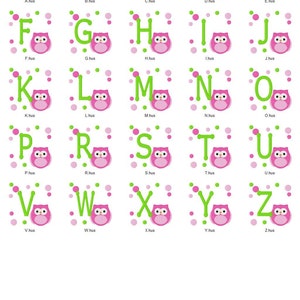 Owl With Dots Monogram Machine Embroidery Design Set, Machine ...