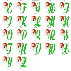 Santa Claus // Christmas // Machine Embroidery Monogram Set // Joyful ...