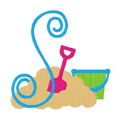 Sand, Summer, Beach, Machine Embroidery Design, Embroidery Font ...