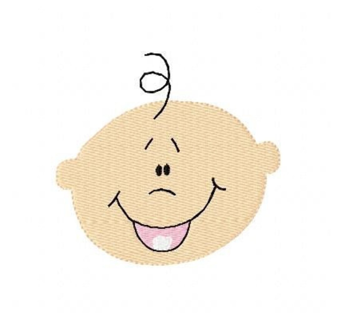 Embroidery Design, Happy Baby Face // Joyful Stitches - Etsy