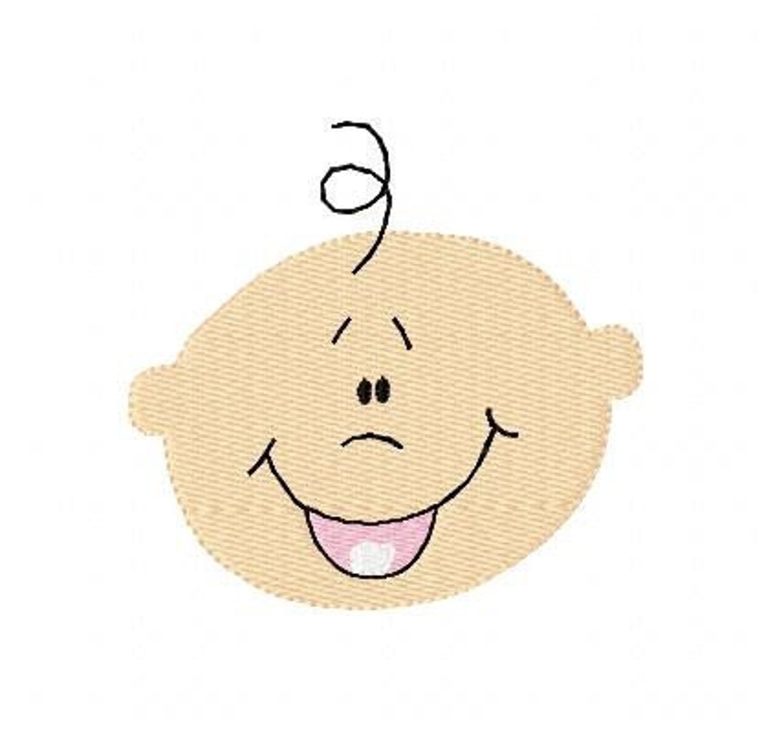 Embroidery Design, Happy Baby Face // Joyful Stitches - Etsy