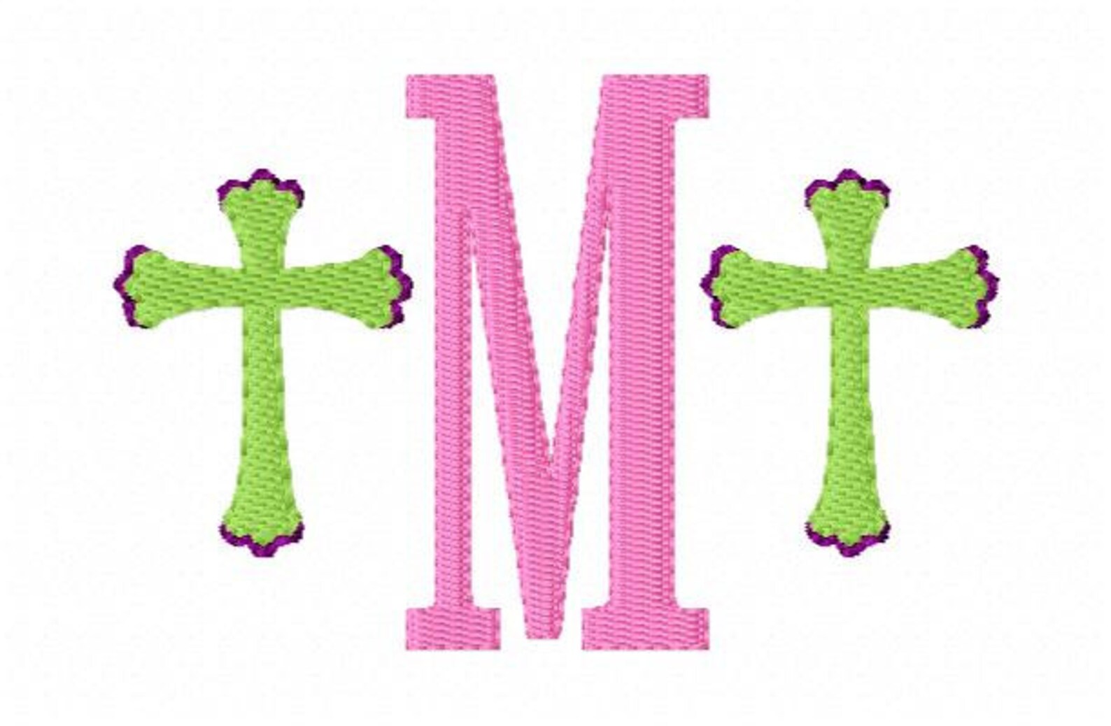 Cross Mini Monogram Machine Embroidery Design Set Machine - Etsy