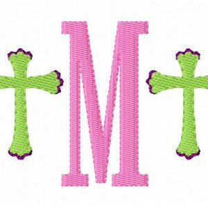 Cross Mini Monogram Machine Embroidery Design Set, Machine Embroidery ...