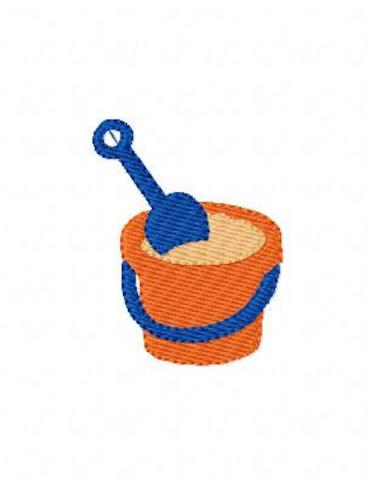 Embroidery Design, Sand Bucket, Summer, Beach // Joyful Stitches - Etsy