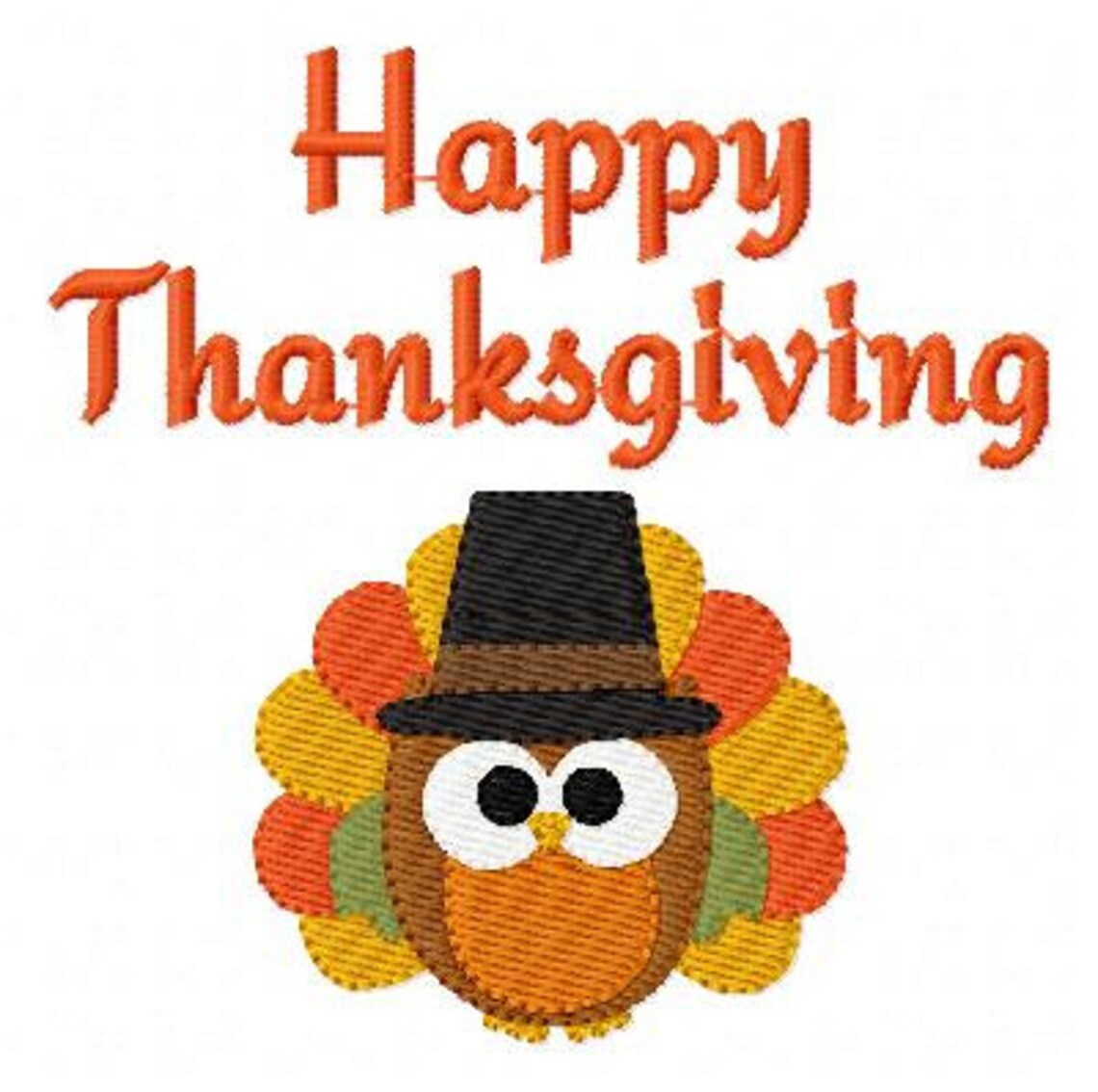 Happy Thanksgiving, Machine Embroidery Design, Turkey Embroidery Design ...