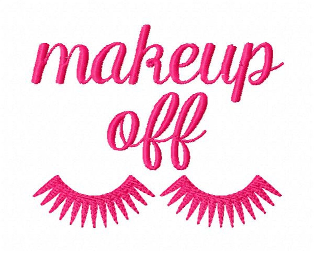 Makeup off Eyelashes Embroidery Design, Eyelashes, Makeup Embroidery ...