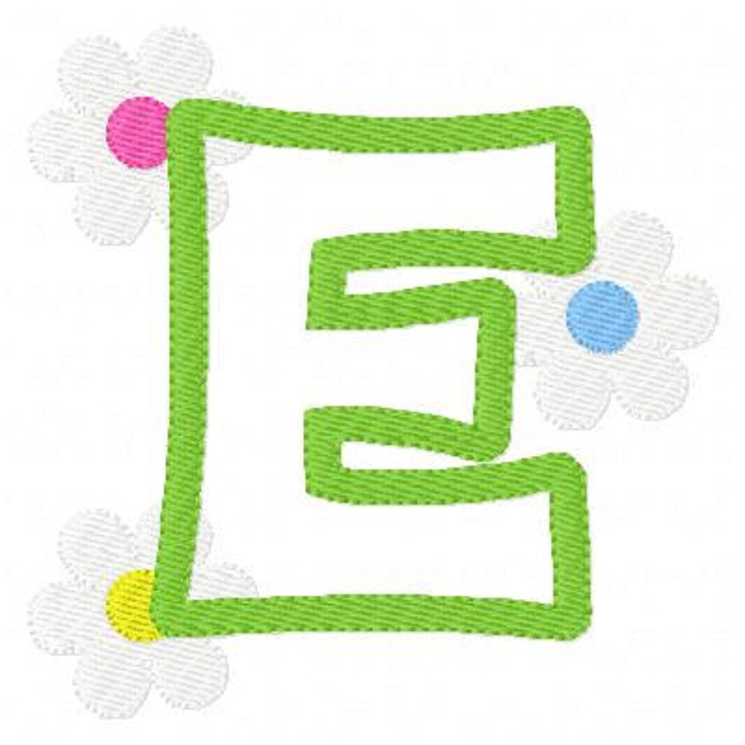 Daisy // Machine Embroidery Monogram Font Design Set, Machine ...