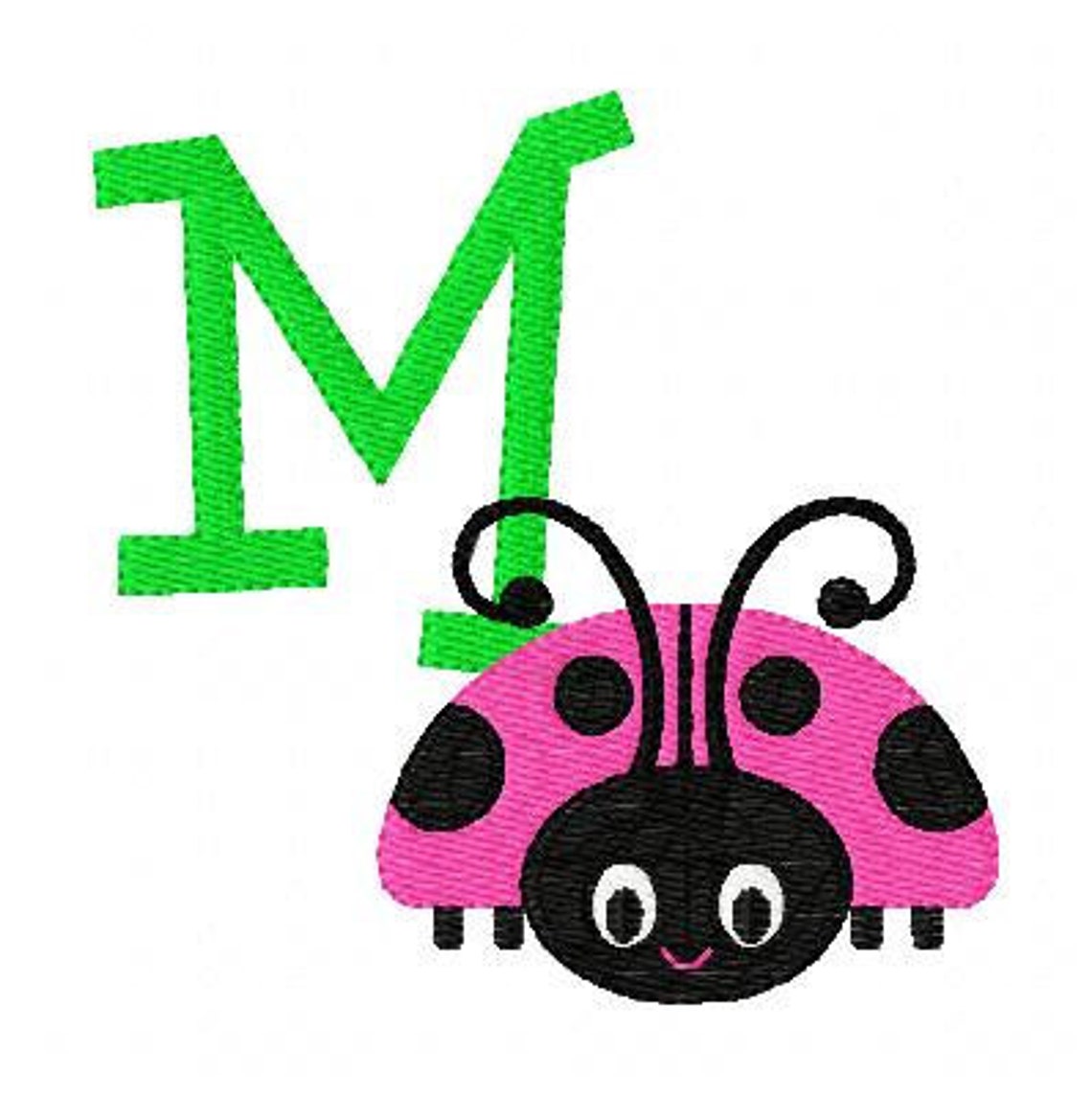 Spunky Ladybug Machine Embroidery Monogram Font Design Set, Machine ...