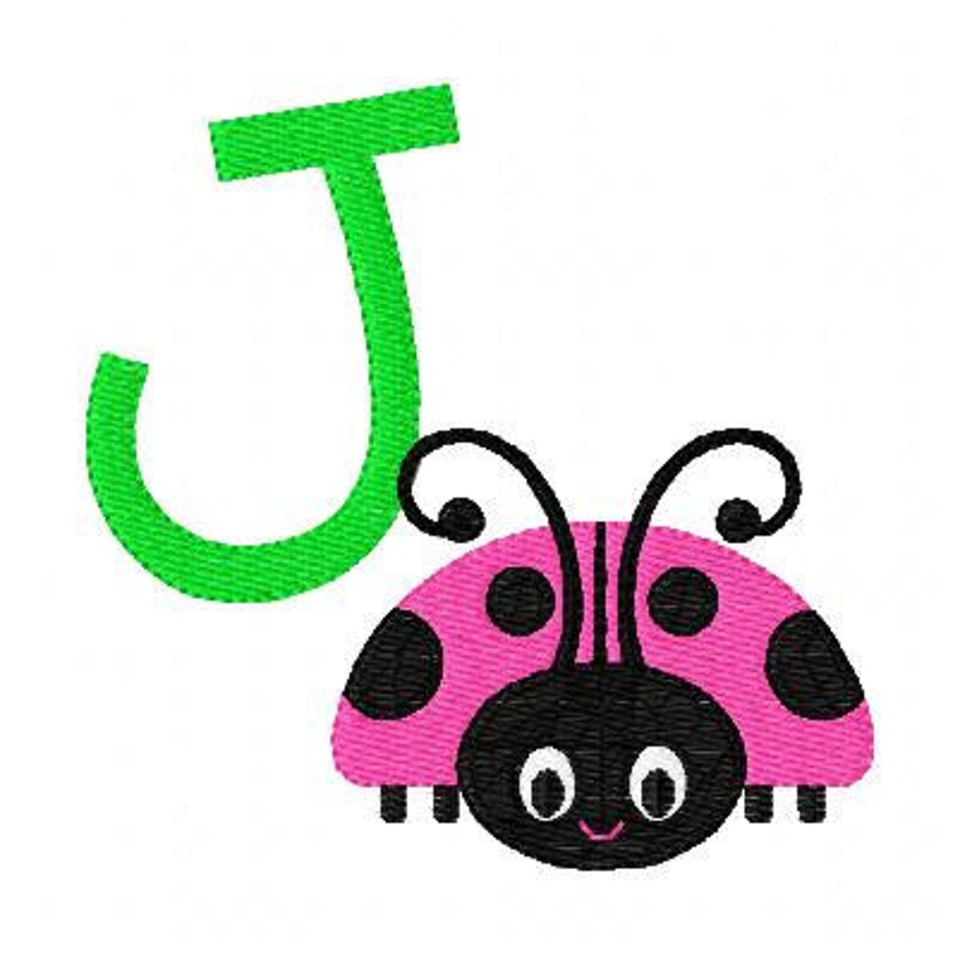 Spunky Ladybug Machine Embroidery Monogram Font Design Set, Machine ...