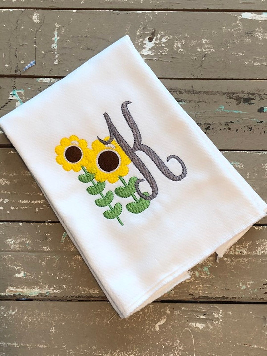 Sunflower Field Machine Embroidery Monogram Design Font Set, Joyful ...