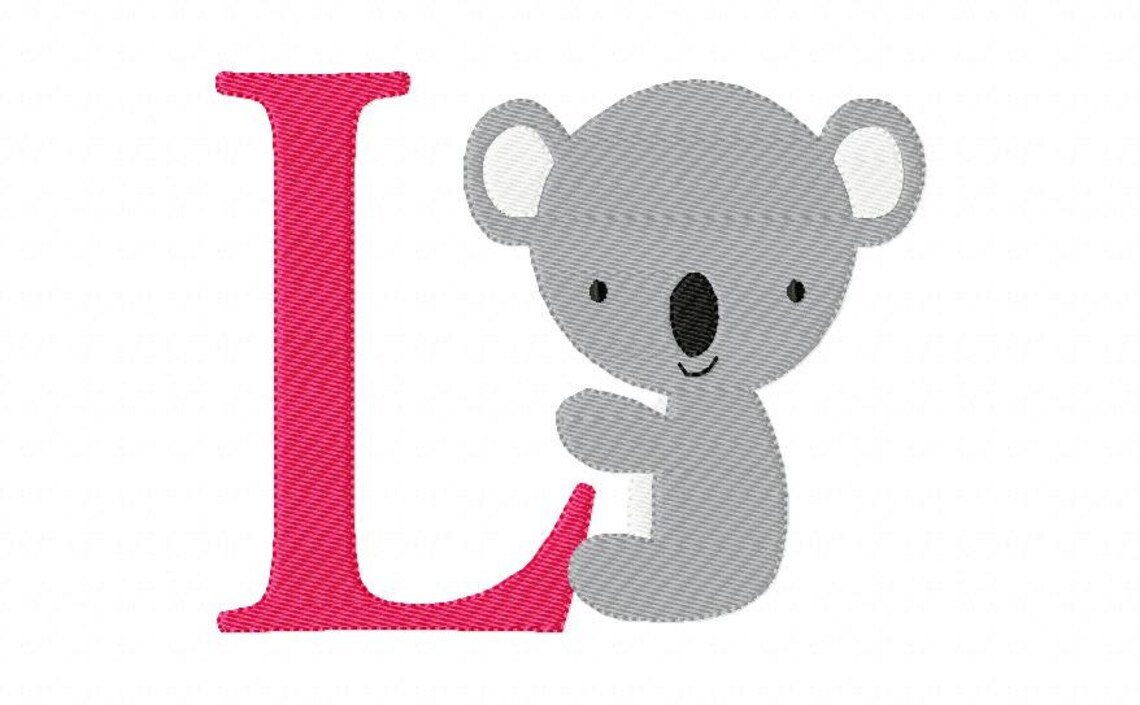 Koala // Bear // 5x7 // Monogram Machine Embroidery Design Set ...