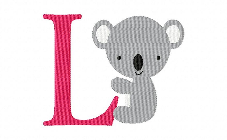 Koala // Bear // 5x7 // Monogram Machine Embroidery Design Set - Etsy