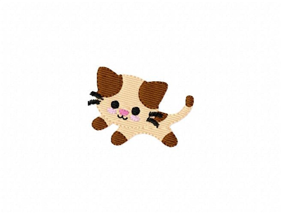 Tiny Snip the Kitty Cat Machine Embroidery Single Design, Cat ...