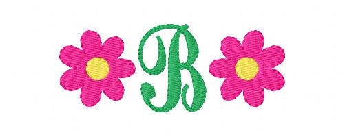 Flower Mini Monogram Machine Embroidery Design Set Machine | Etsy